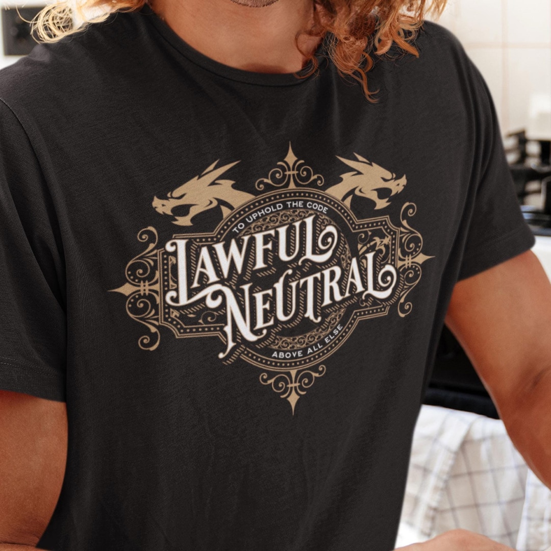Dnd Lawful Neutral Alignment Shirt (S–4XL) Vintage Graphic - Etsy