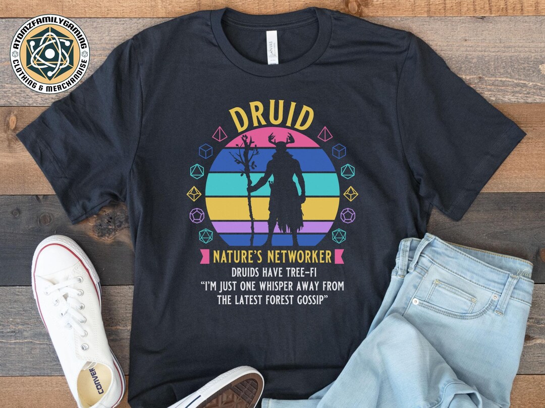 Dnd Druid Shirt, Funny Dungeons and Dragons Character Tshirt for Him or ...