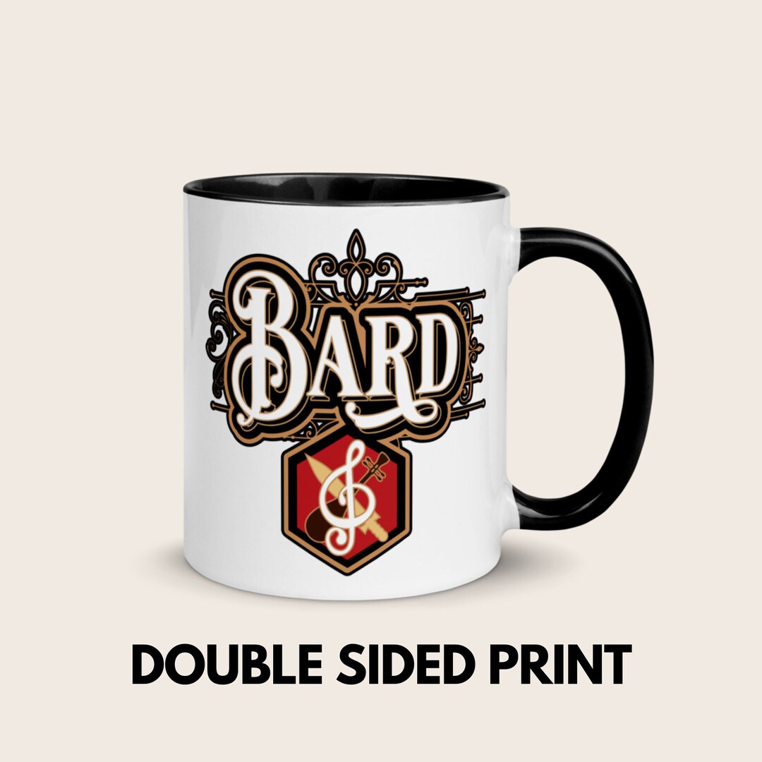 Dnd Bard Coffee Mug, Gift for Dungeons and Dragons, D&D Tea Cup for Men ...