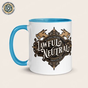 D&D Lawful Neutral Mug With Color Inside | Fun Dnd Gift for Players ...