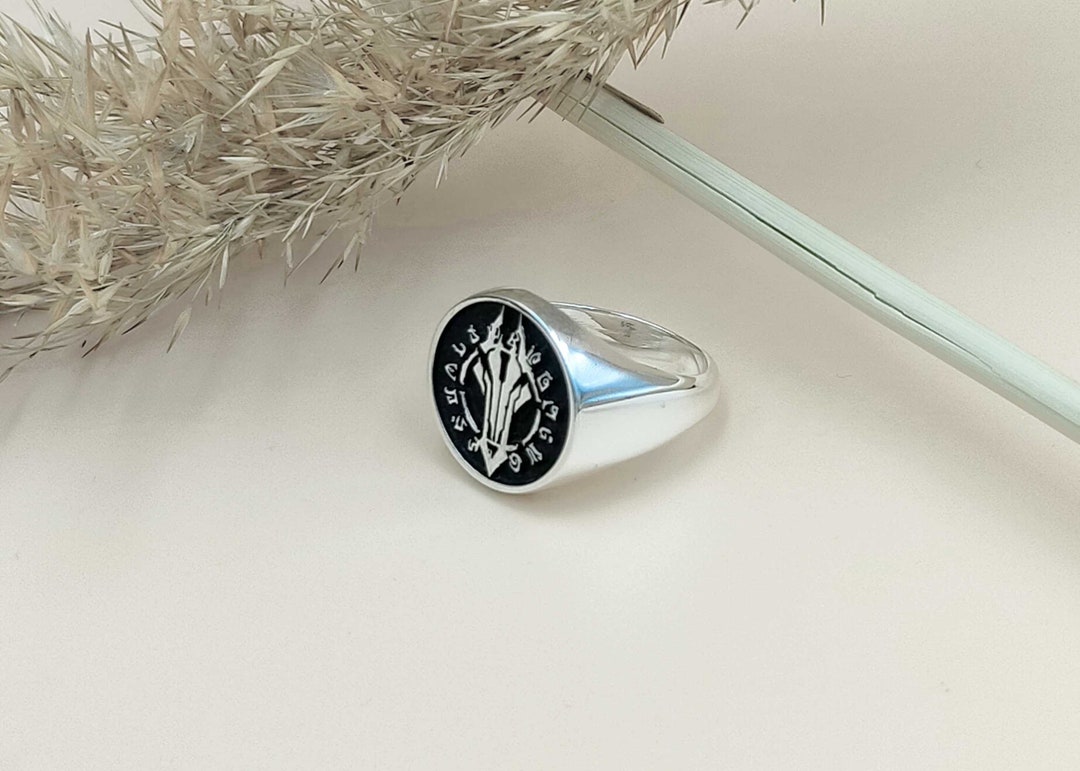Custom Engraved Signet Ring With Sterling Silver, Traditional ...