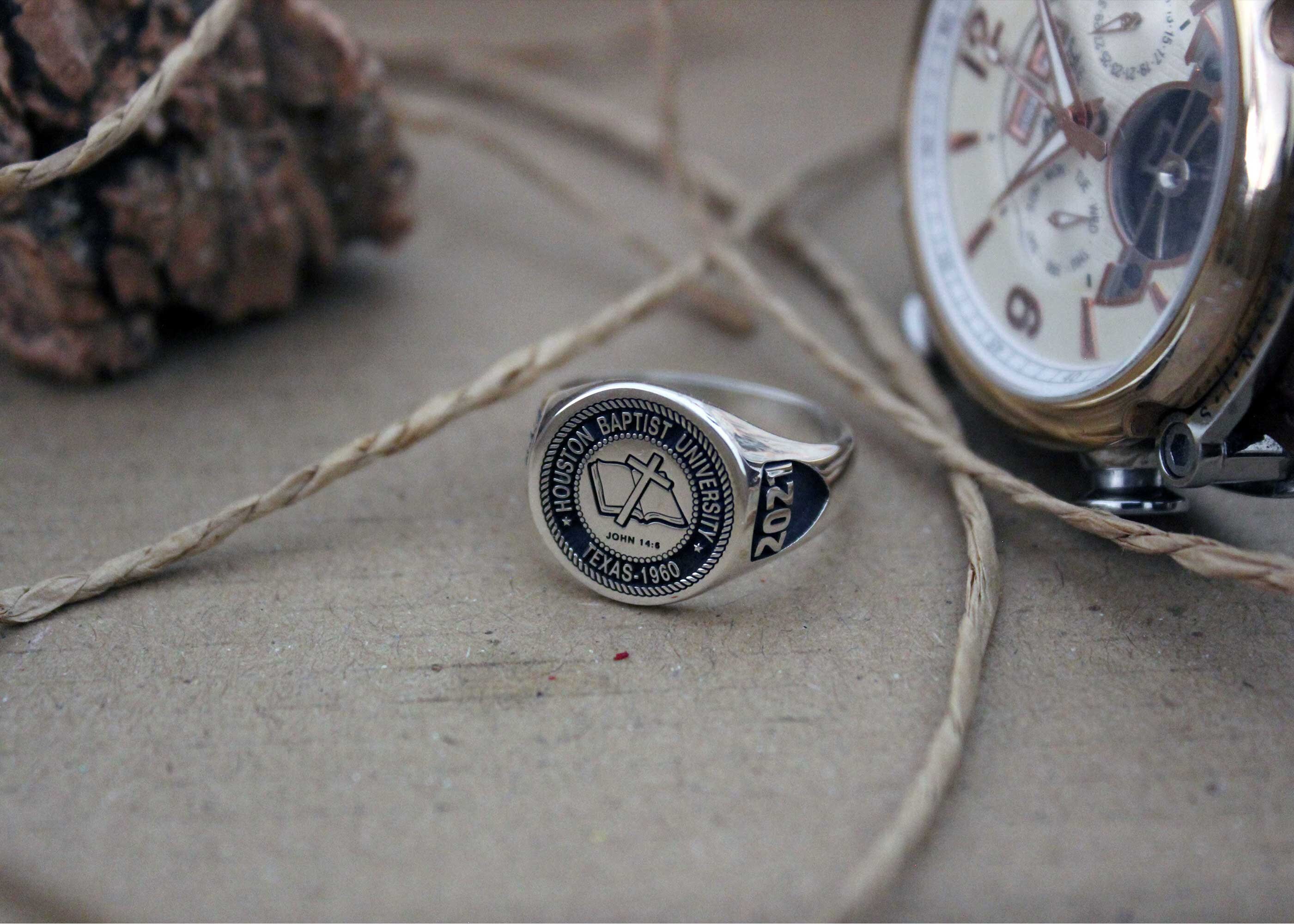 Custom Engraved College Graduation Ring Personalized Class | Etsy