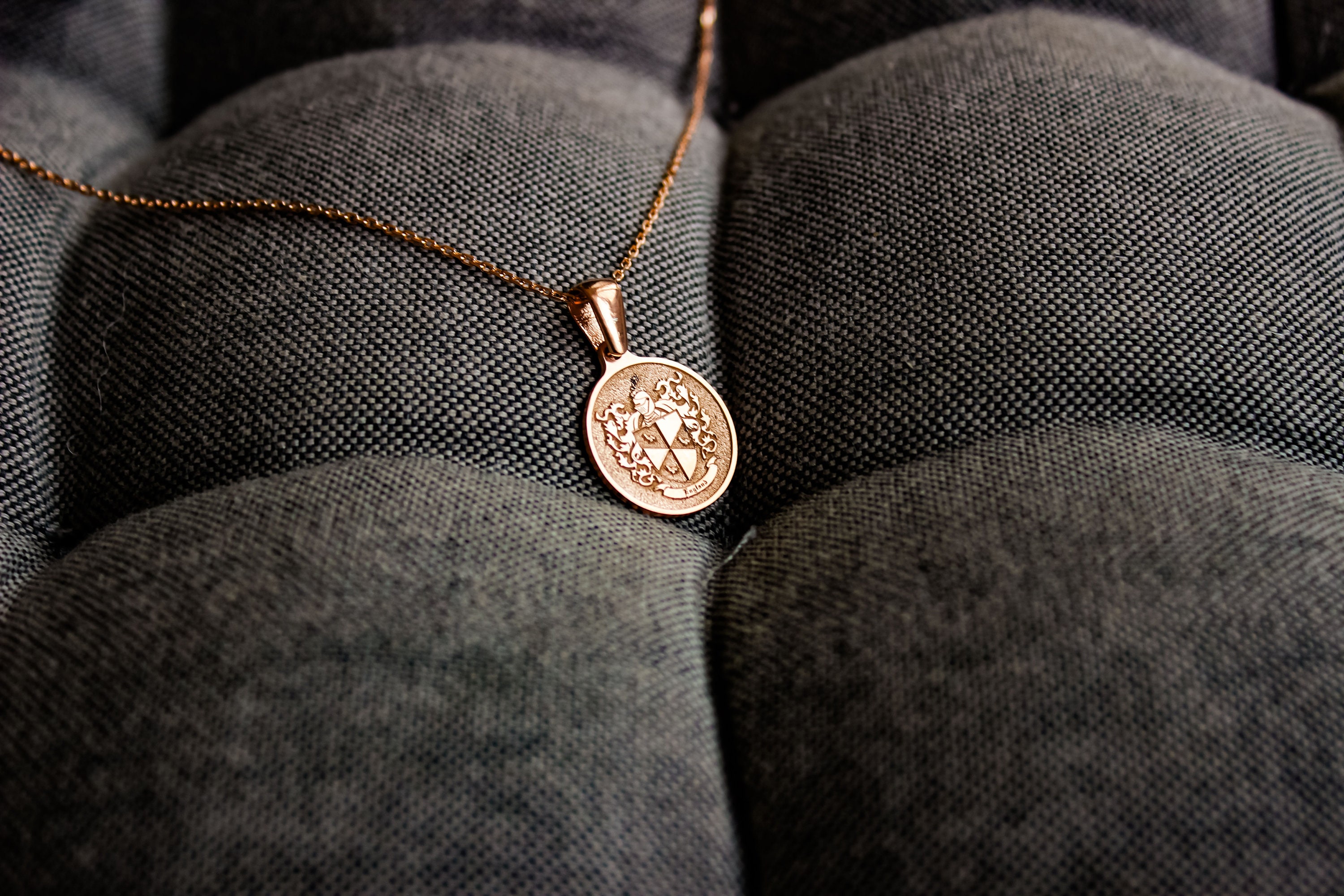 Personalized Family Crest Necklace, Custom Made Coat of Arm Pendant ...