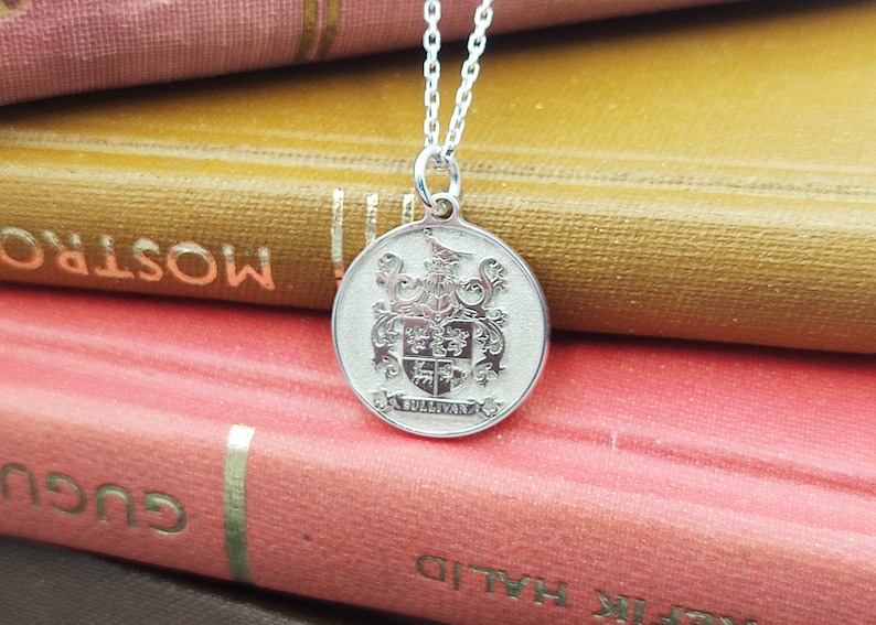 Personalized Family Crest Necklace Custom Made Coat of Arm - Etsy