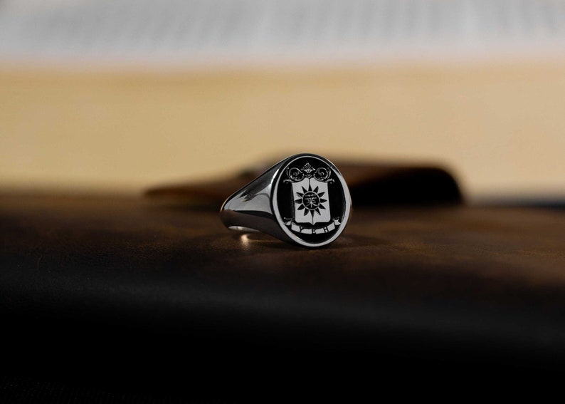 Personalized Signet Ring Custom Made Family Crest Signet Ring | Etsy