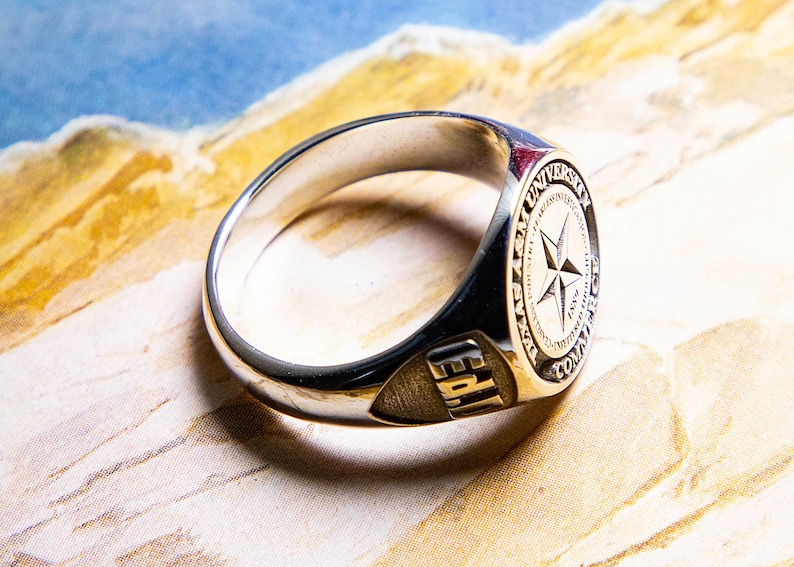 Custom Engraved College Graduation Ring Personalized Class - Etsy
