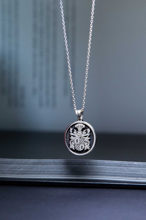 Personalized Family Crest Necklace Custom Made Coat of Arm | Etsy