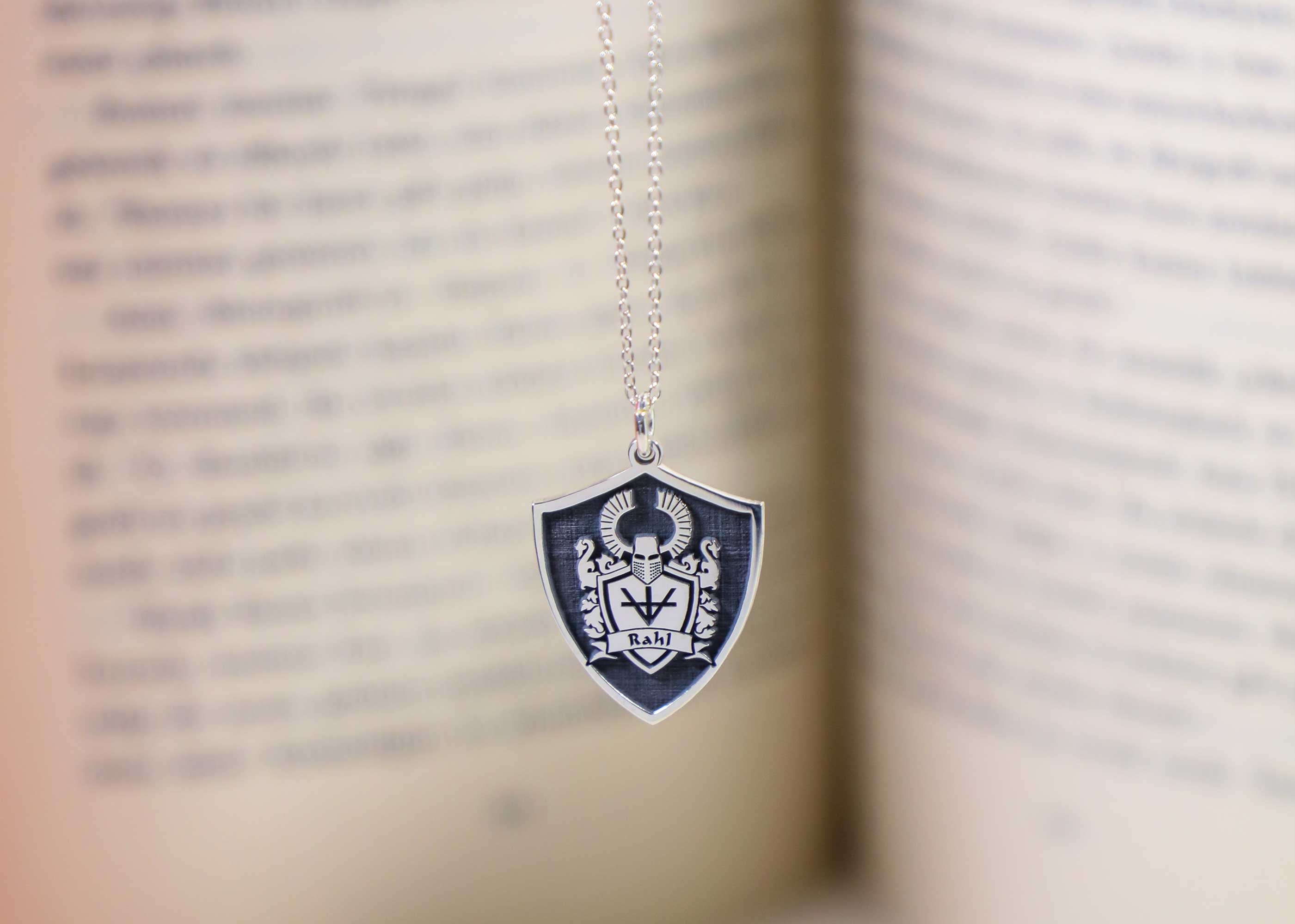 Personalized Family Crest Necklace, Custom Made Coat of Arm Pendant ...