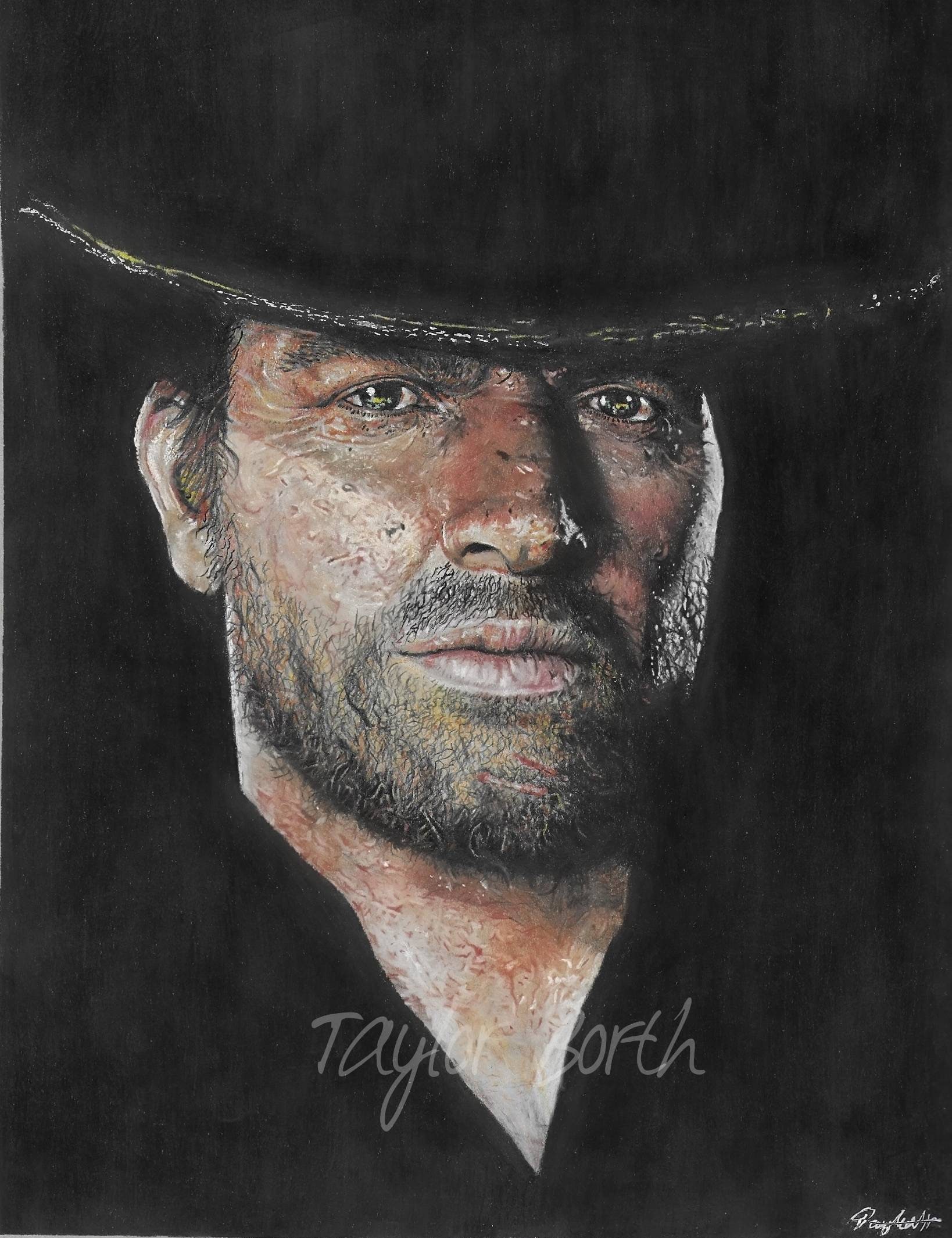 Arthur Morgan Coloured Pencil Print | Etsy