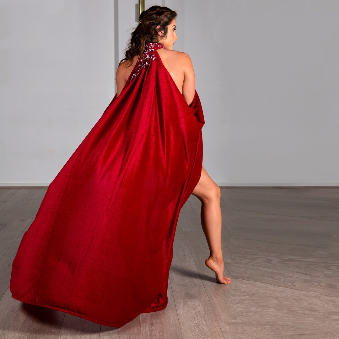 Wild Berry Velvet Cape - Cape, Dance Prop, Dance Performance Costume ...