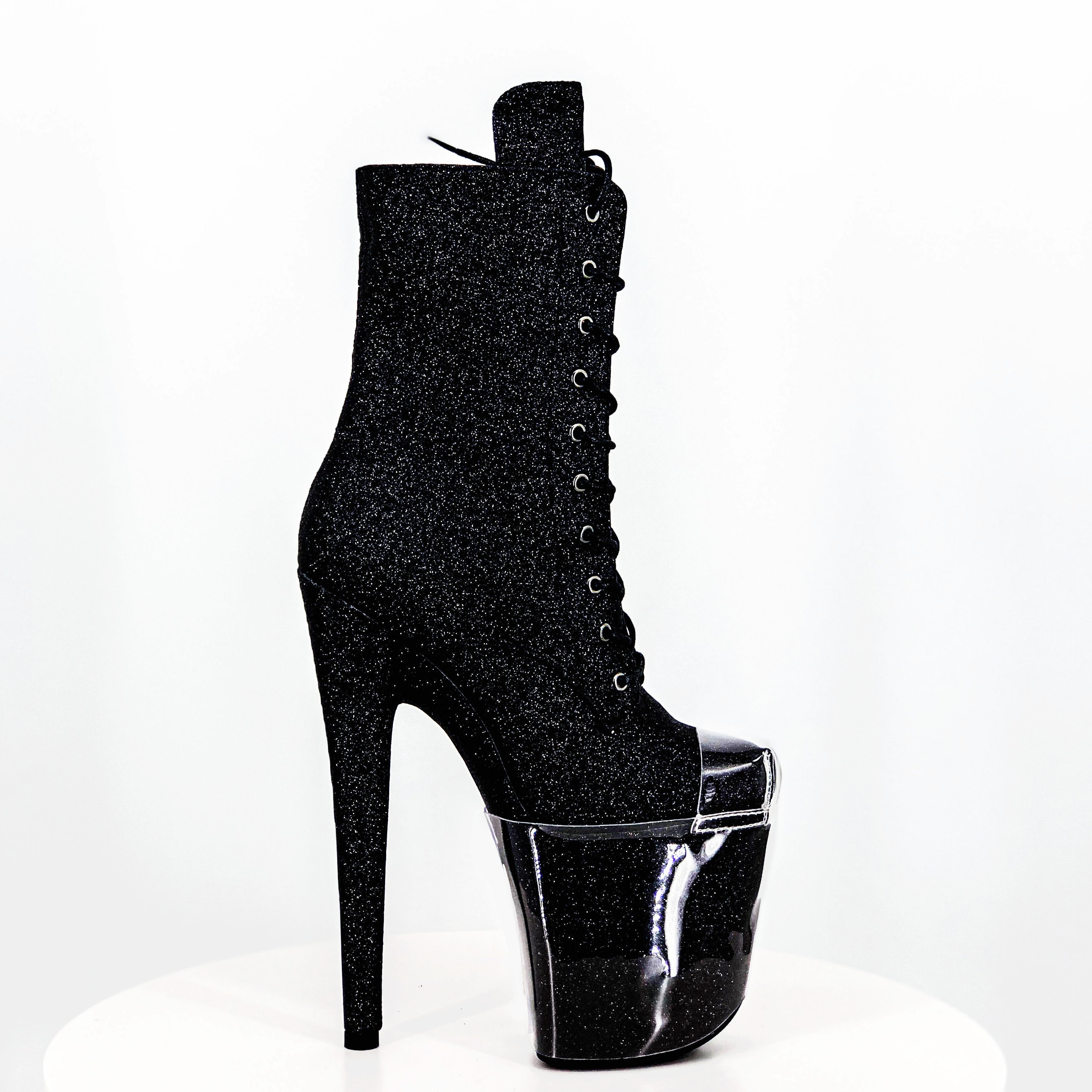 Pixie Dust Black Glitter Pole Dance Shoes Pole Boots - Etsy