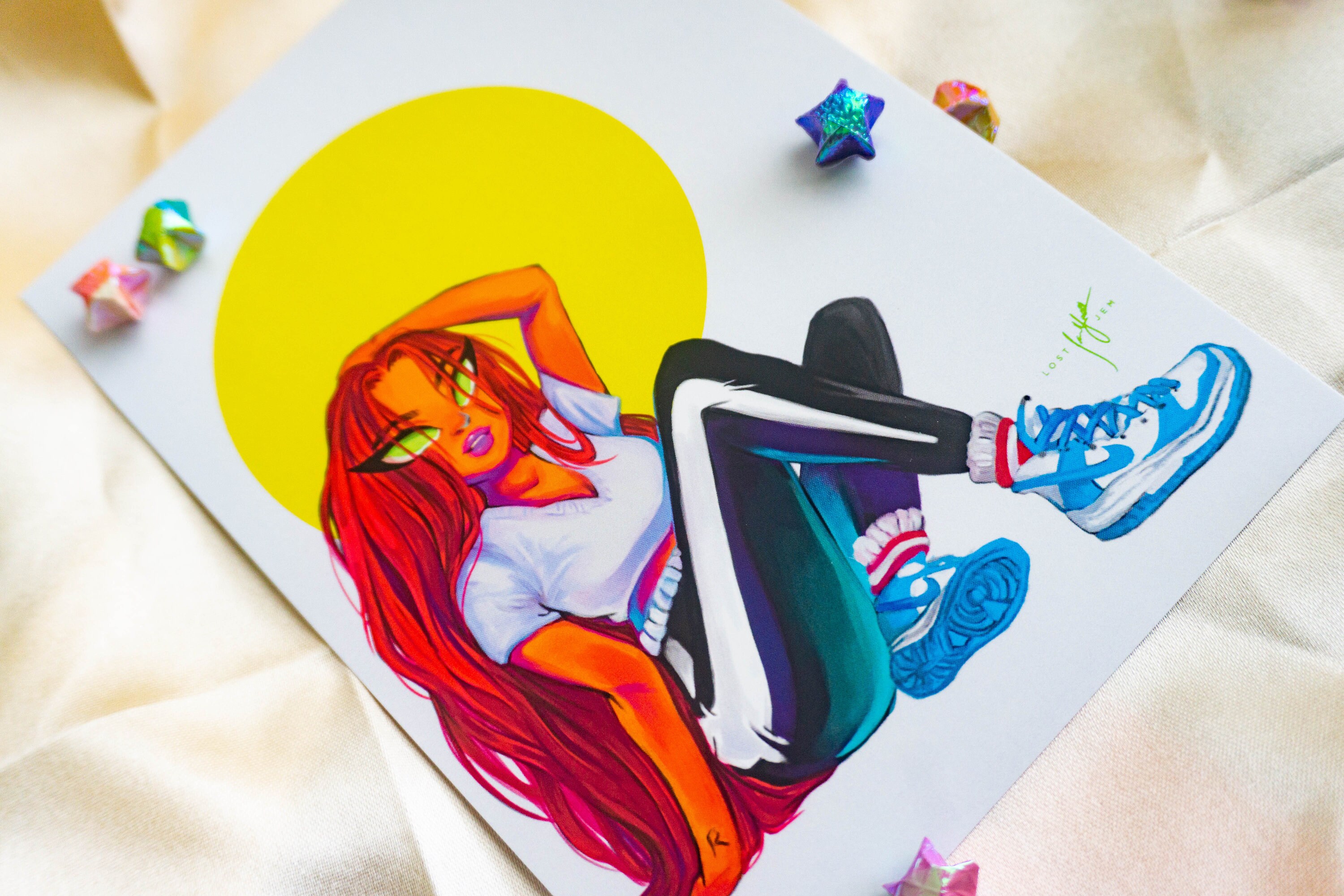 Full Body Starfire Teen Titans Art Print 5x7 - Etsy