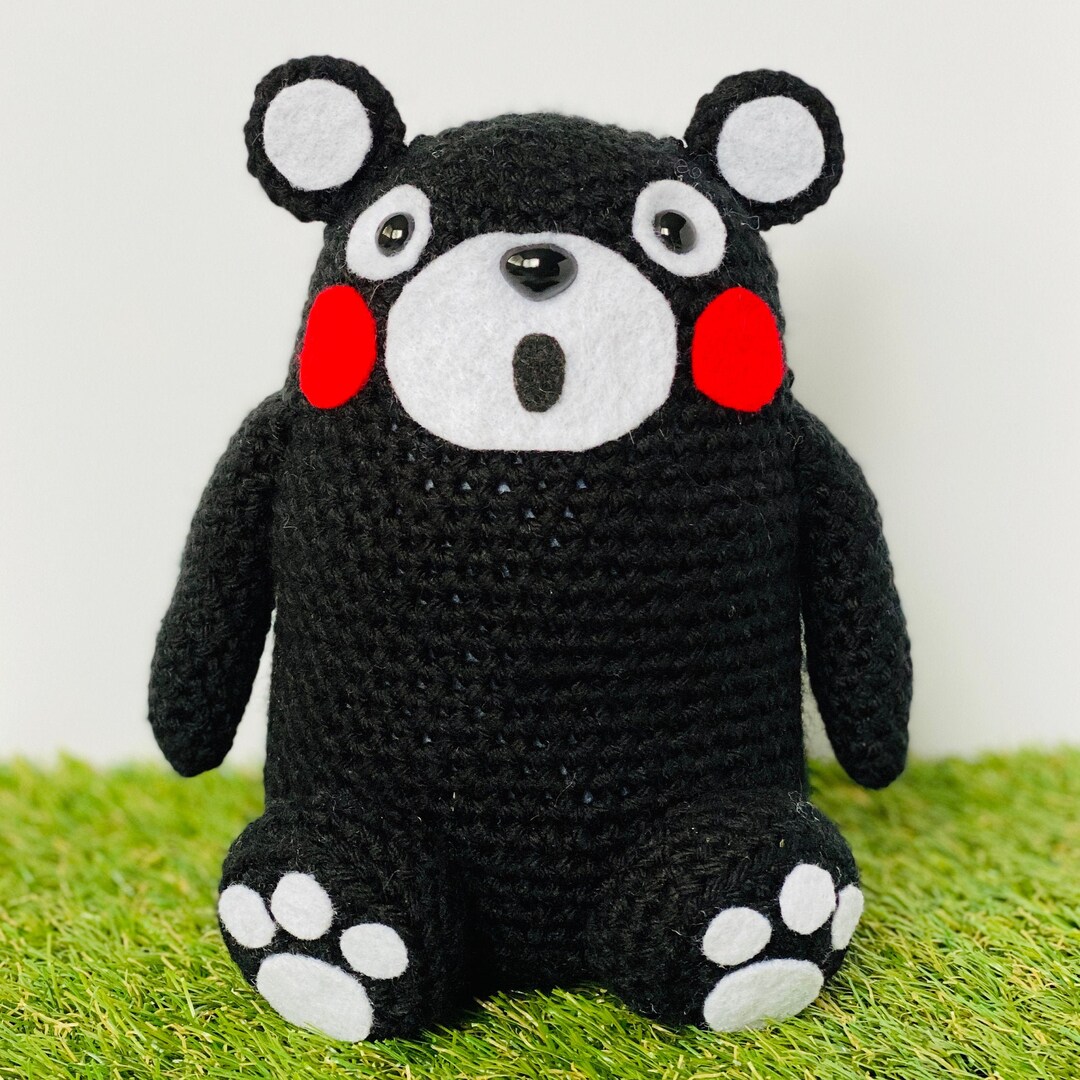 Kumamon Crochet Amigurumi Plush Black Bear Baby Bear - Etsy