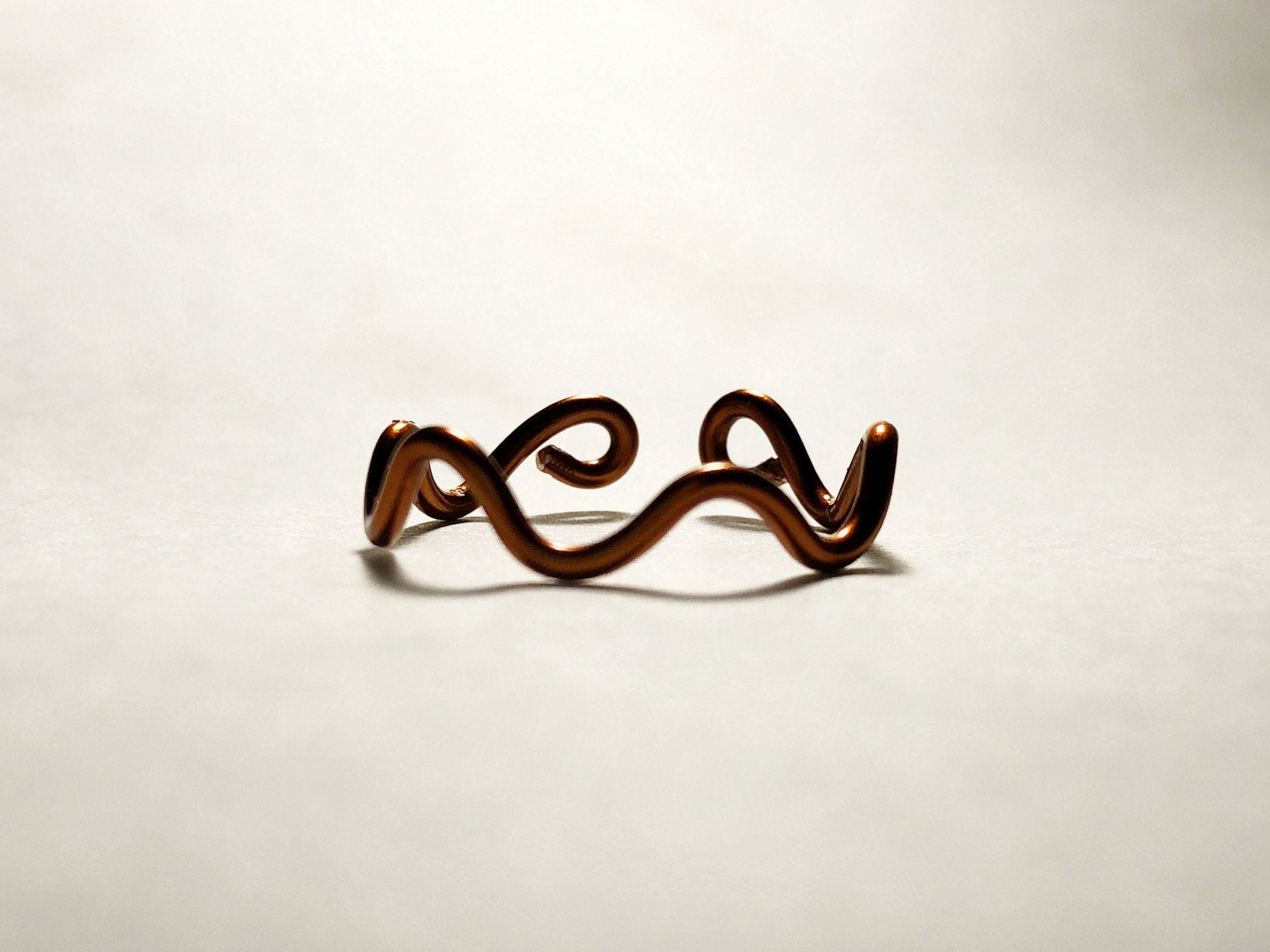 Wavy Adjustable Wire Ring - Etsy