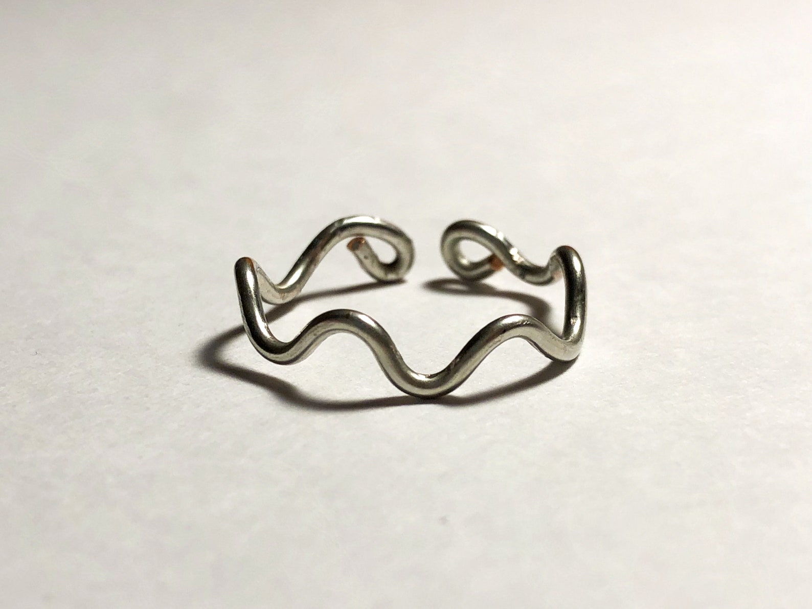 Wavy Adjustable Wire Ring - Etsy