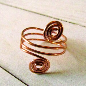 Adjustable Spiral Wire Ring | Etsy