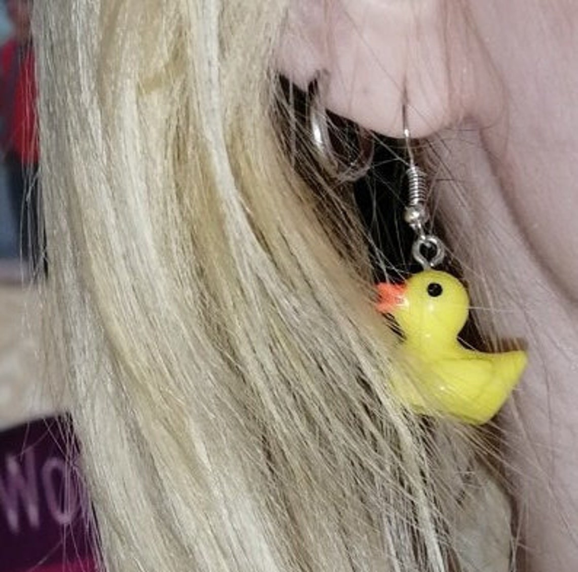 Ducky Earrings/ Colorful Duck Earrings/ Tiny Duck Earrings/ - Etsy