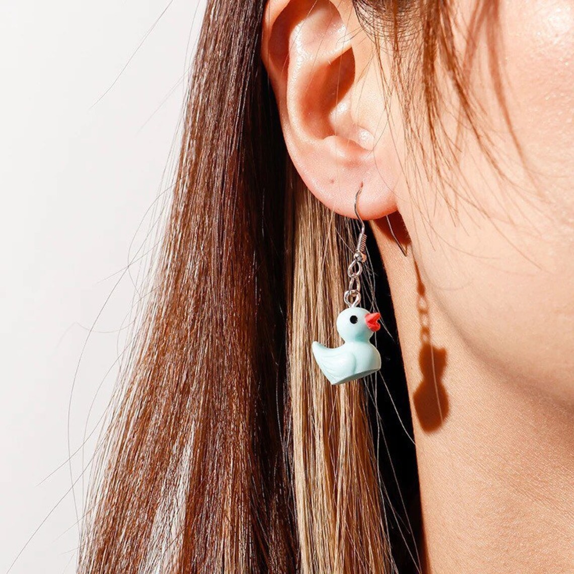 Ducky Earrings/ Colorful Duck Earrings/ Tiny Duck Earrings/ - Etsy