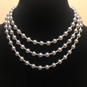 Oversized Ball Chain/ Chunky Stainless Steel Ball Chain Necklace/ Large ...