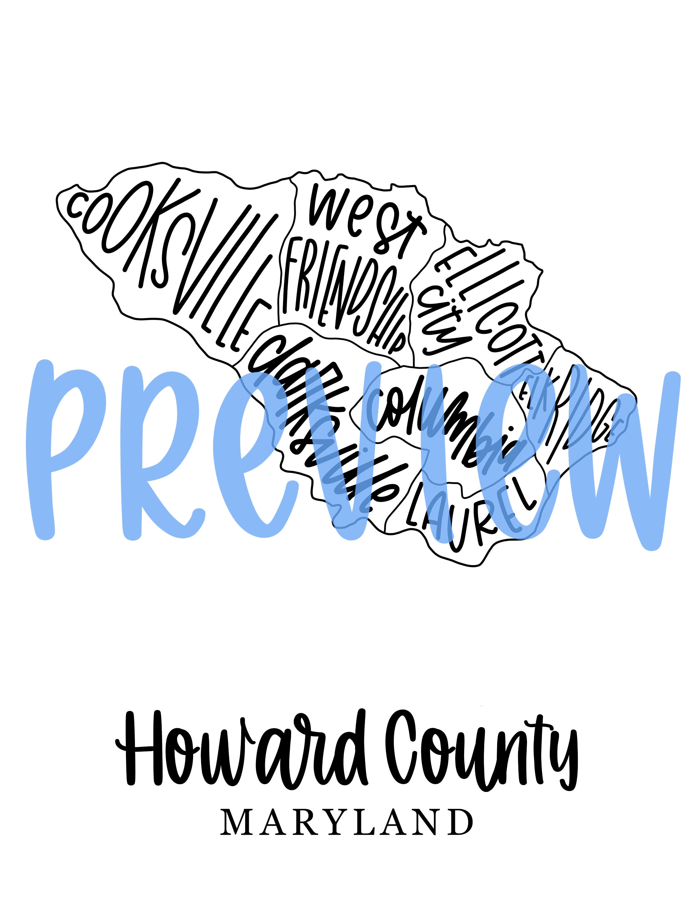 Howard County Md Map With Cities Baltimore South / Annapolis / Anne