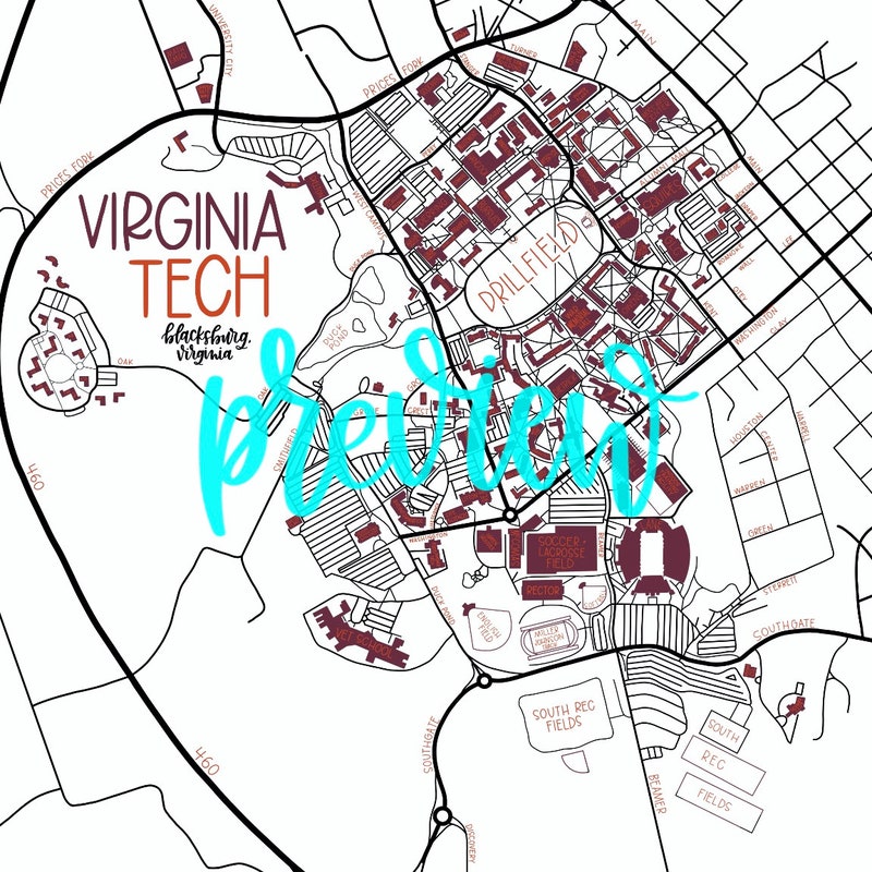 Virginia Tech Svg - Etsy
