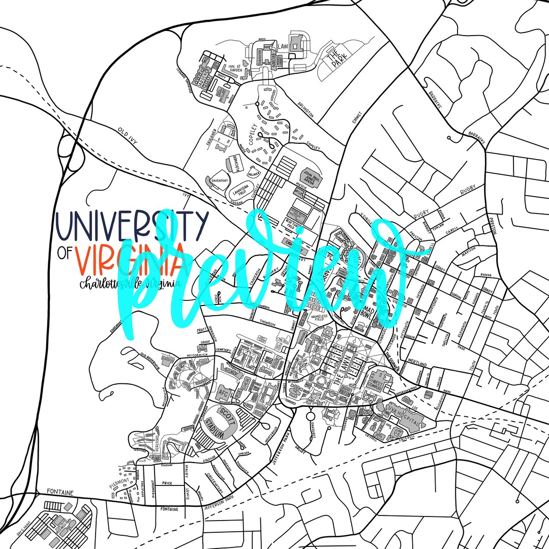UVA Grounds Map - Etsy