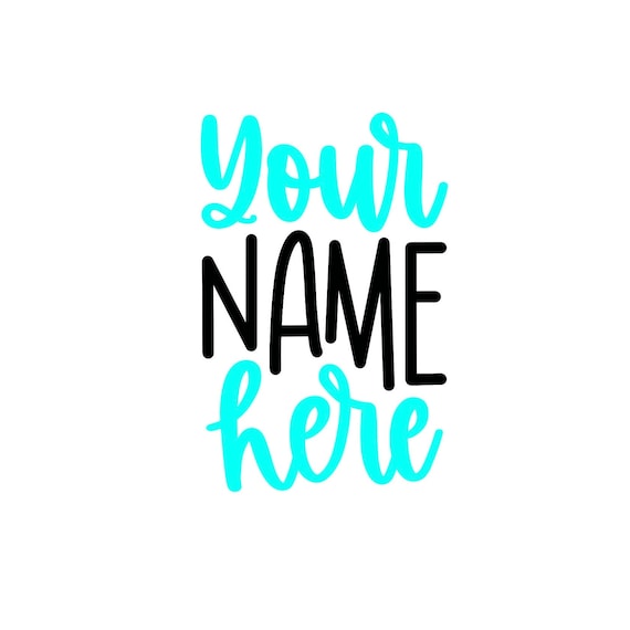 Custom Name Vinyl Decal - Etsy
