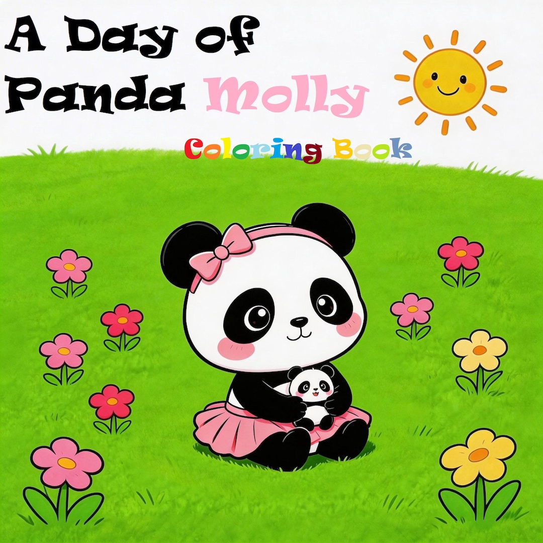 Cute Panda Coloring Book for Kids | A Day of Panda Molly Printable PDF ...