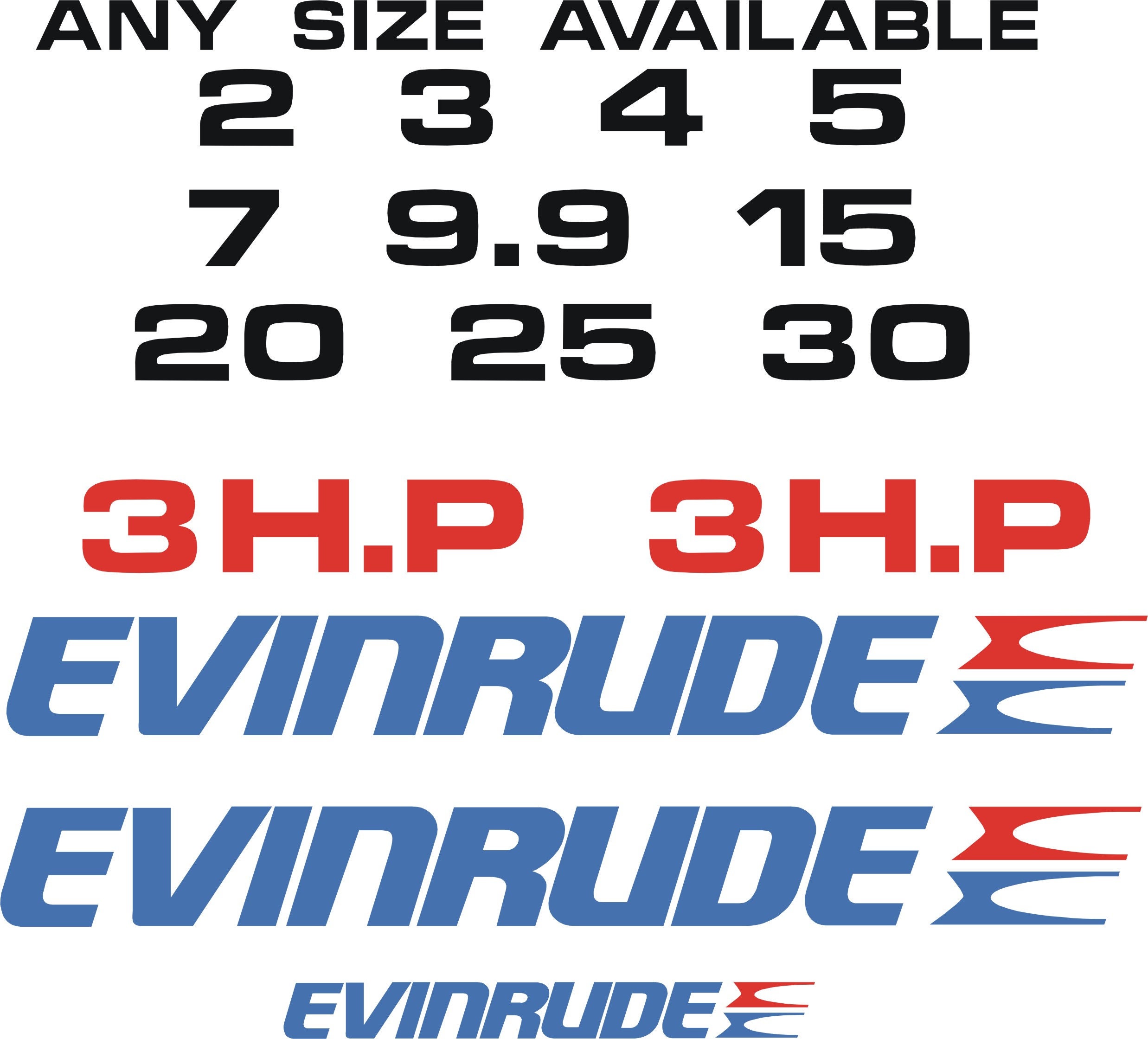 EVINRUDE BOATMOTOR DECALS - Etsy