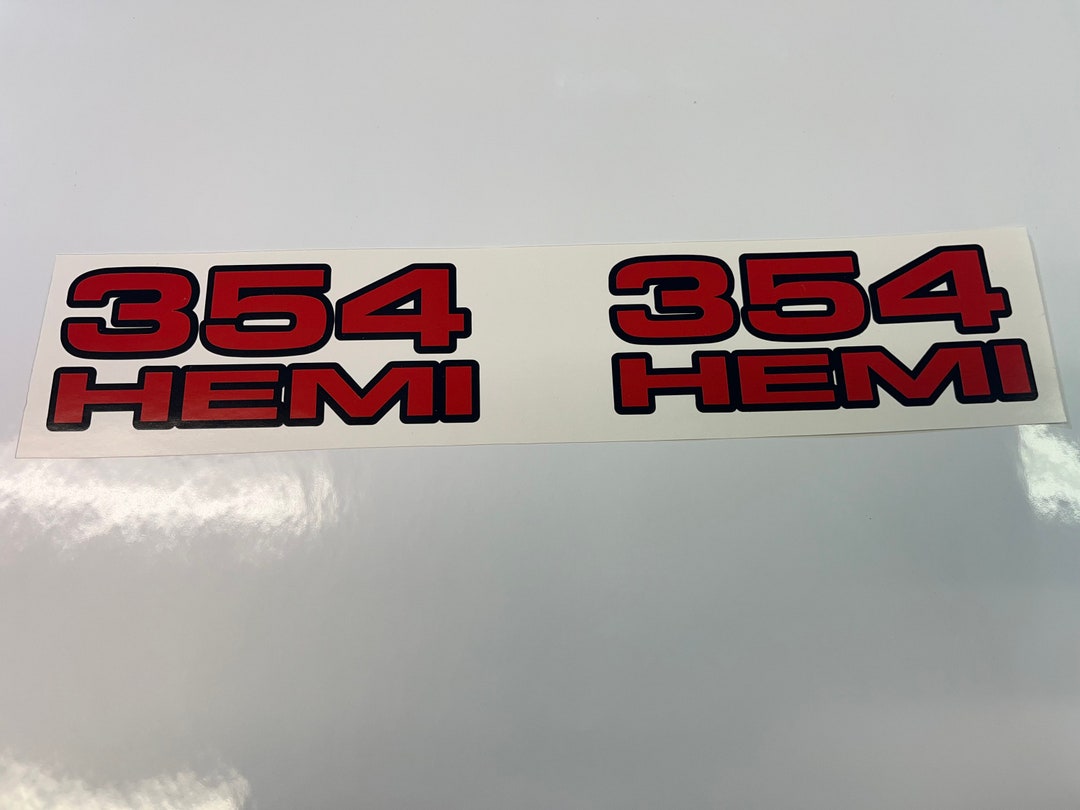 Dodge 354 HEMI Hood Fender Decals - Etsy