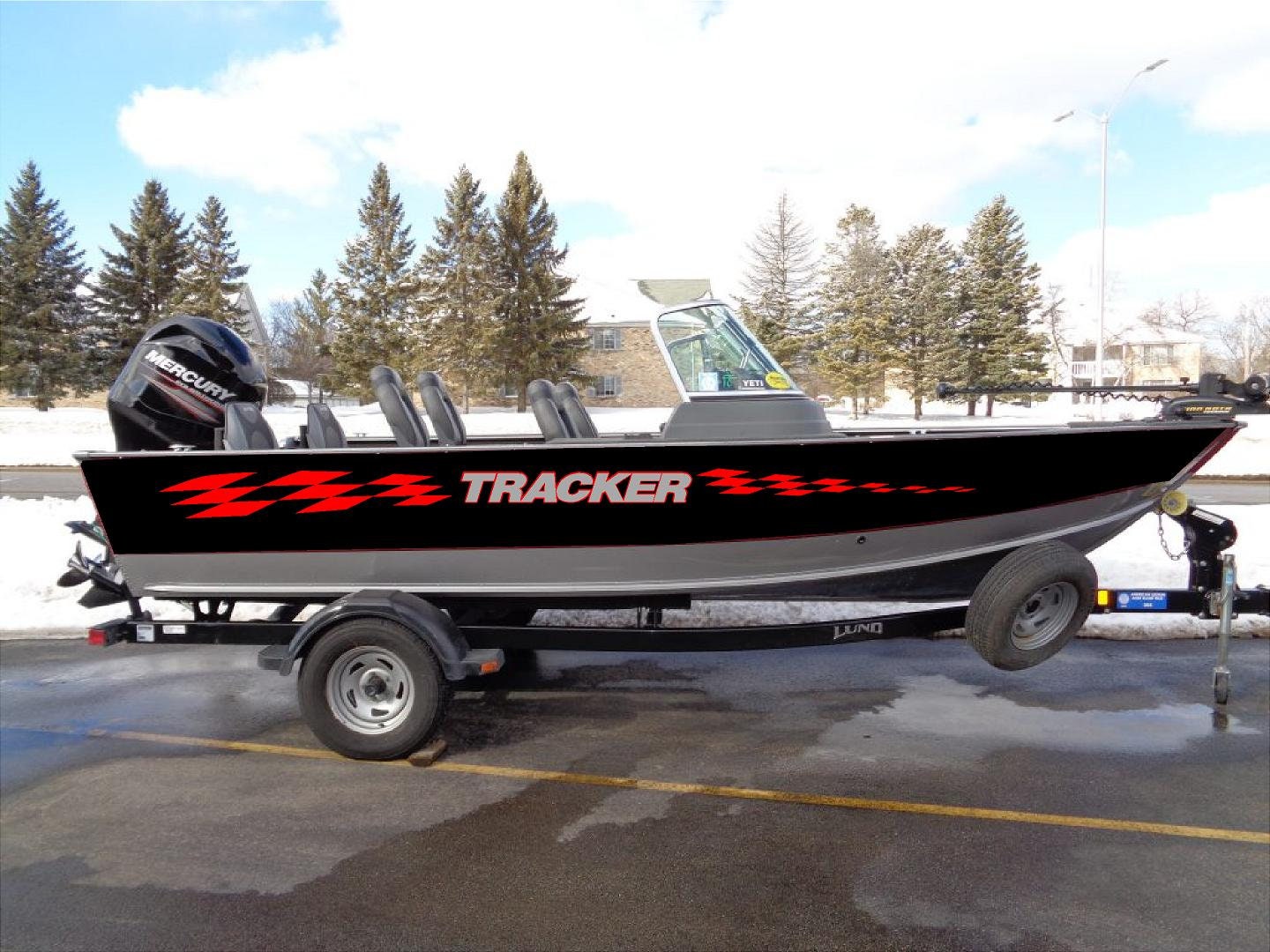 TRACKER Boat Decal Custom Set CHECKER - Etsy