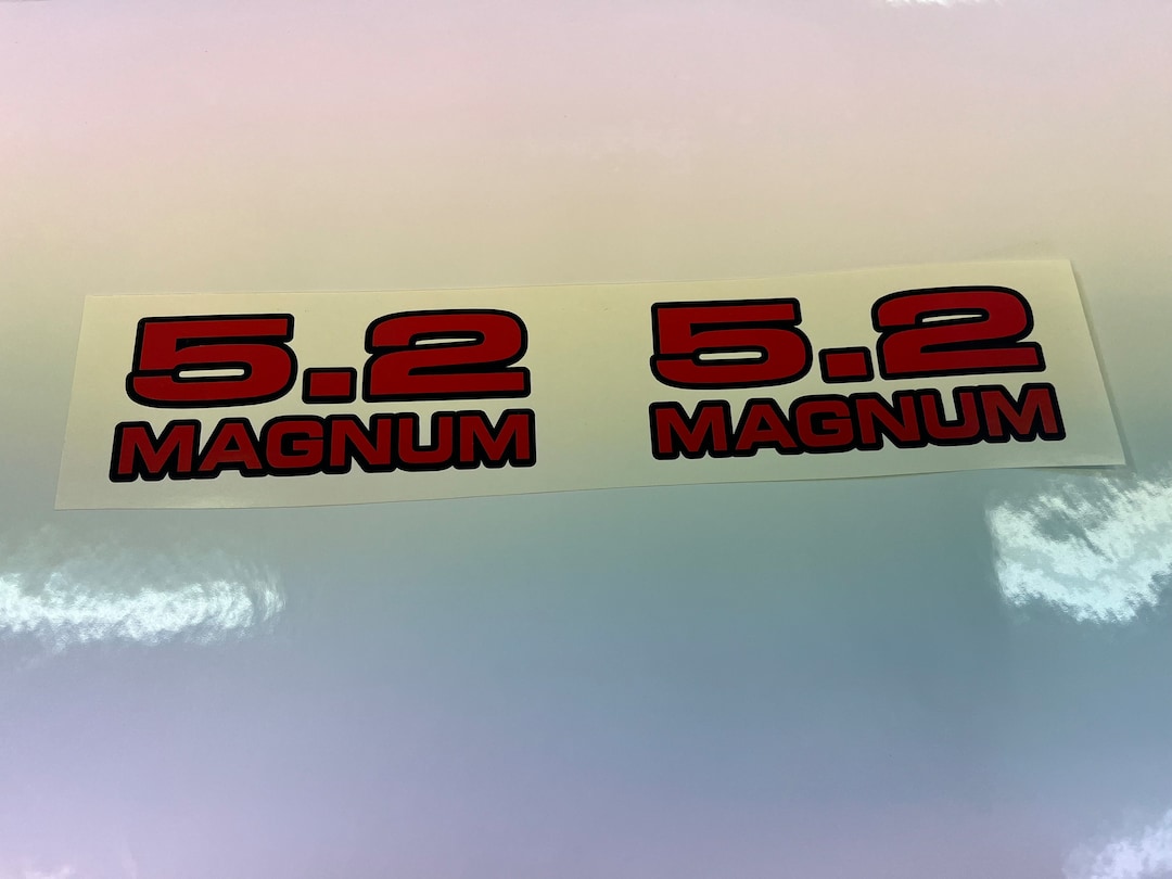 Dodge 5.2 MAGNUM Hood Fender Decals - Etsy