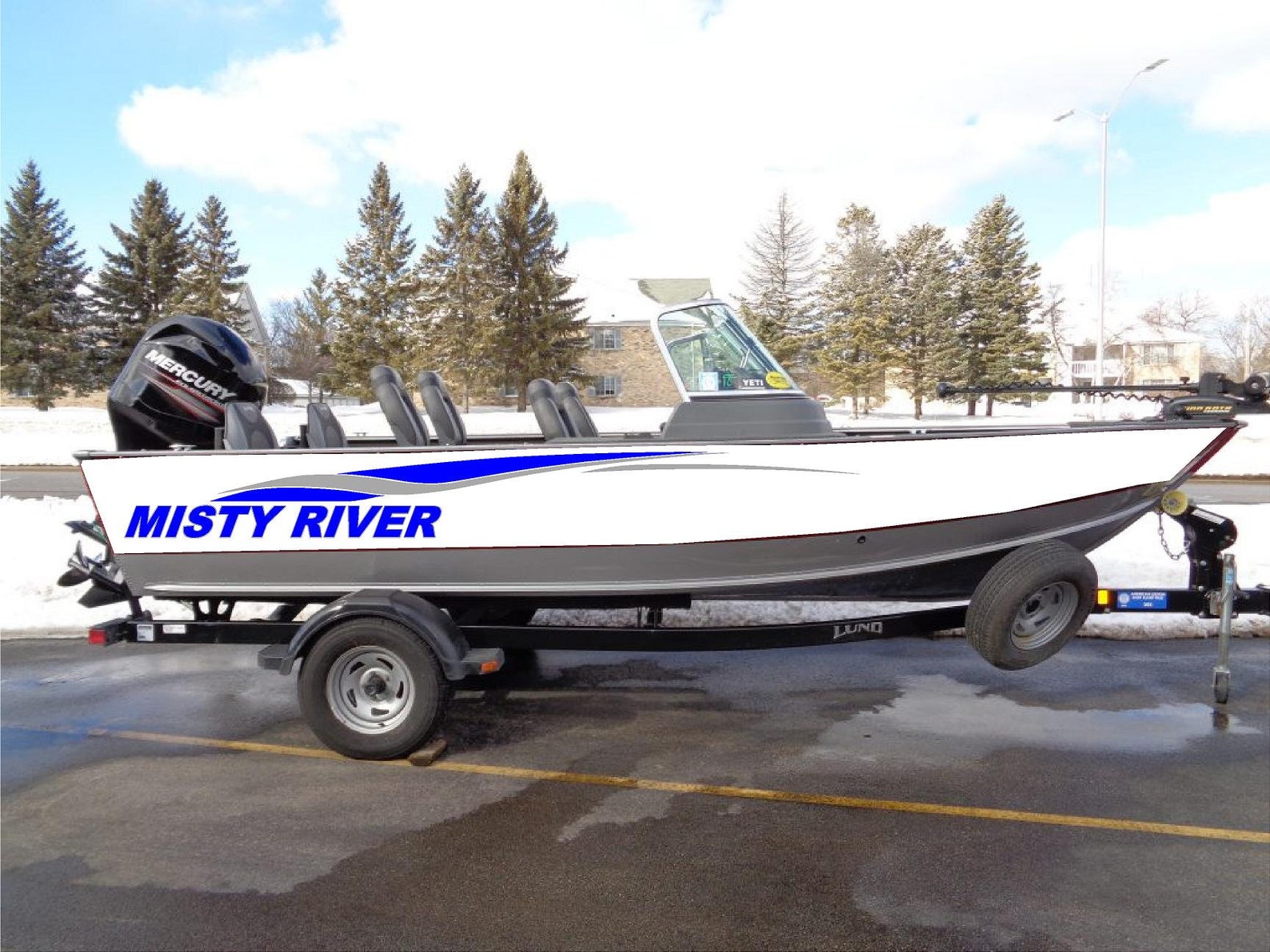 MISTY RIVER Boat Decal Custom Set JAVELIN - Etsy