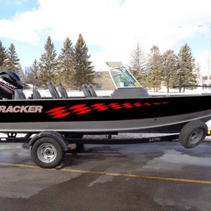 TRACKER Boat Decal Custom Set CHECKER - Etsy