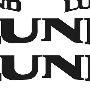 LUND 1 Color BOAT DECALS. 28" Long! 4 Decal Set. - Etsy