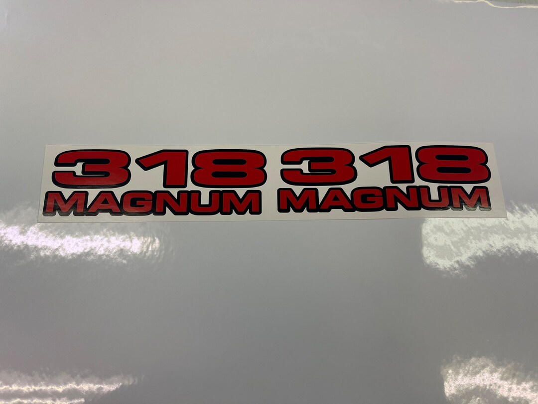 Dodge 318 MAGNUM Hood Fender Decals - Etsy