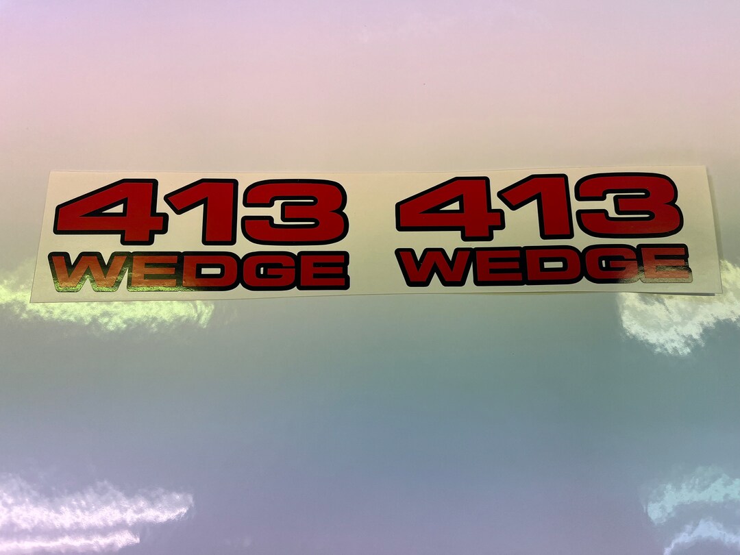 Dodge 413 WEDGE Hood Fender Decals - Etsy