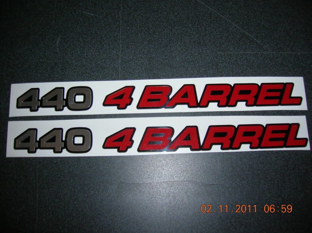 Dodge 440 4 BARREL HOOD DECALS - Etsy