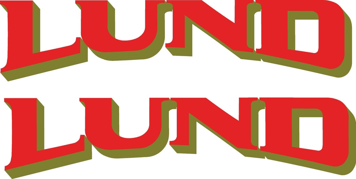 LUND 2 Color BOAT DECALS. 28" Long! - Etsy