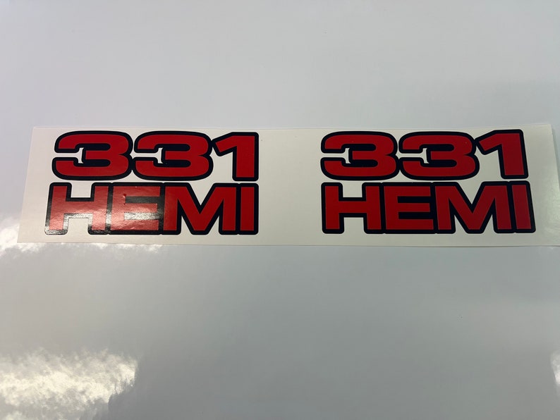 Dodge 331 HEMI Hood Fender Decals - Etsy