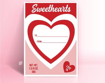 Conversation Hearts Box Svg - Etsy