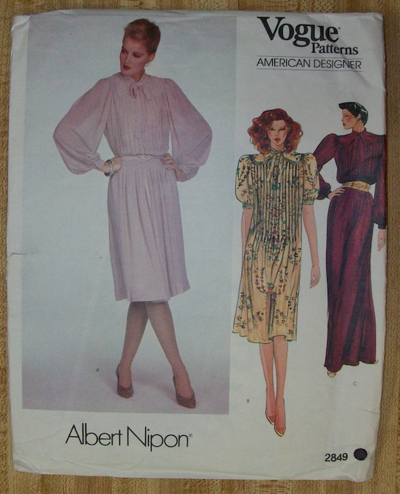 Vintage Vogue Pattern 2849 Complete and Uncut Dress - Etsy