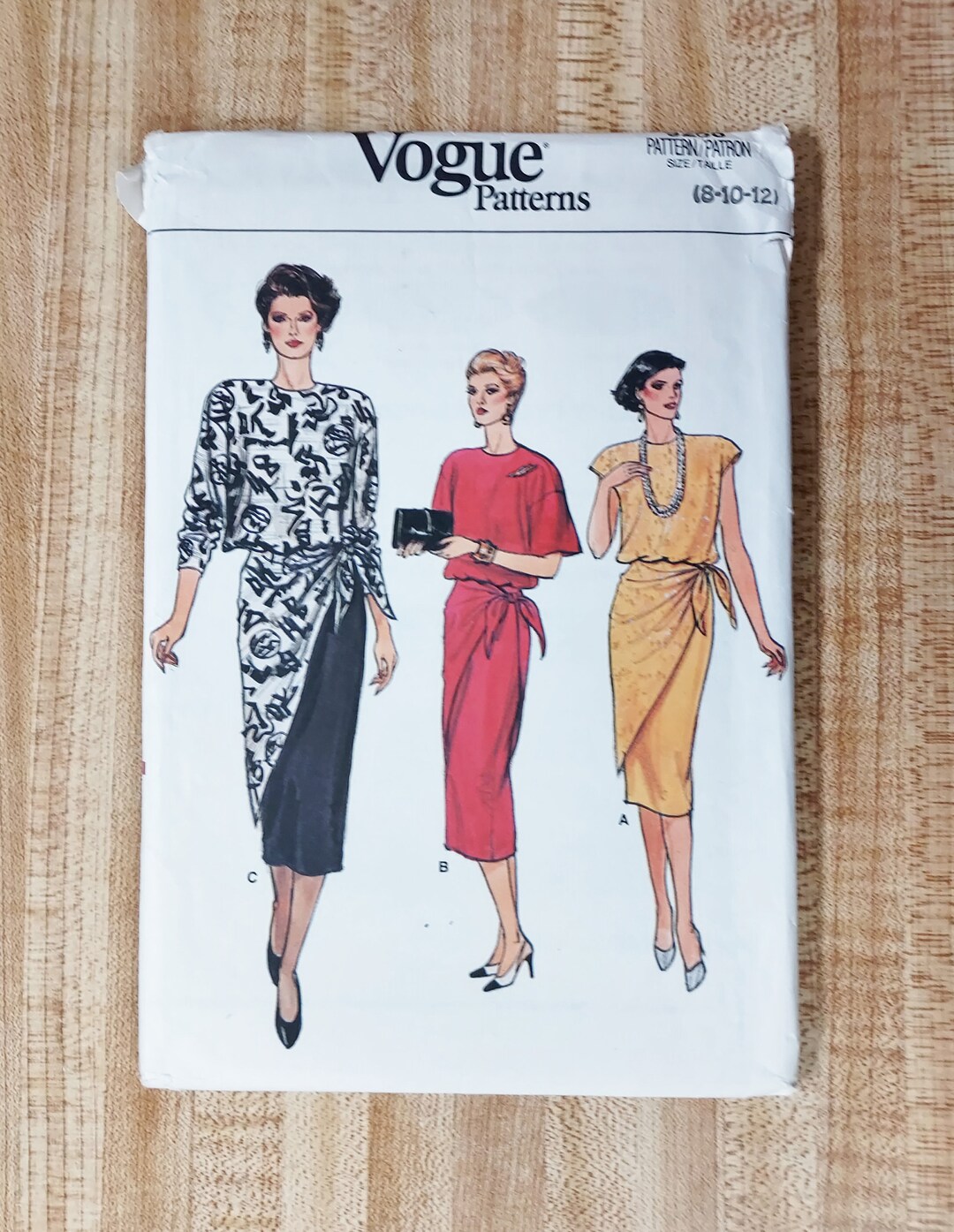 Vintage Vogue Pattern 9258 - Complete and Uncut - Top, Skirt - Misses ...