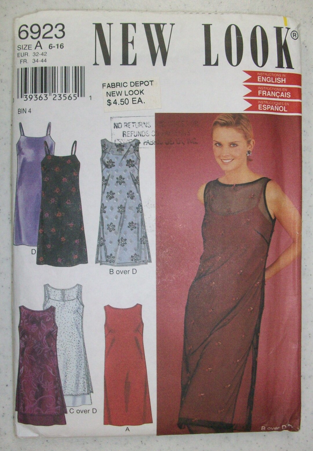 New Look Pattern 6923 - Complete and Uncut - Sizes 6-8-10-12-14-16 - Etsy