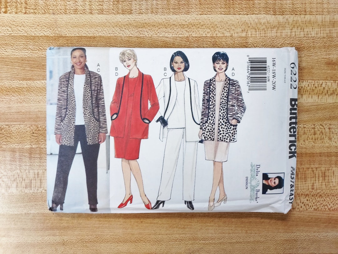 Vintage Delta Burke Butterick Pattern 6222 - Complete and Uncut ...