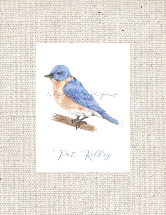Bluebird stationery thank you notes | Etsy