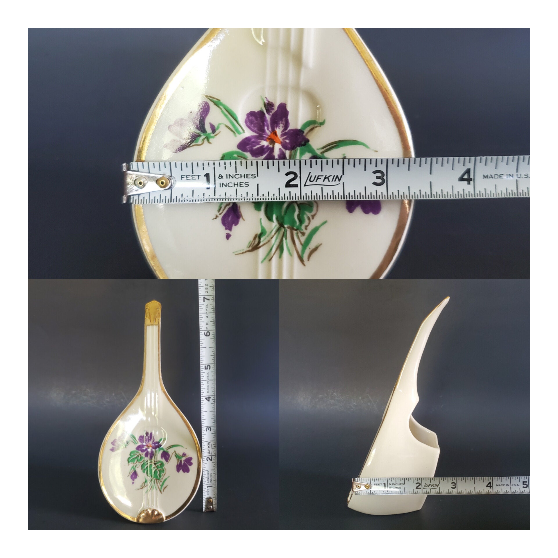 Vintage Moyer Mandolin Hanging Wall Pocket Planter Pot W/ Hand Painted ...