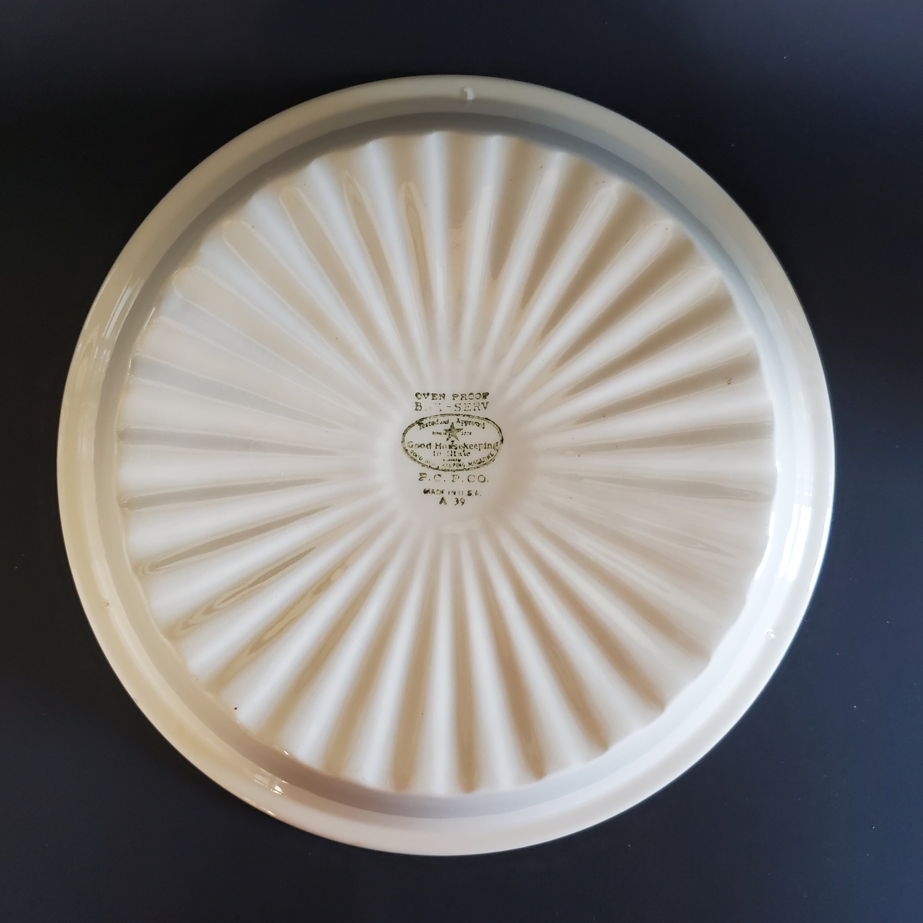 Paden City Pottery Bak-serv Oven Proof Ceramic Pie Pan Plate, Good ...