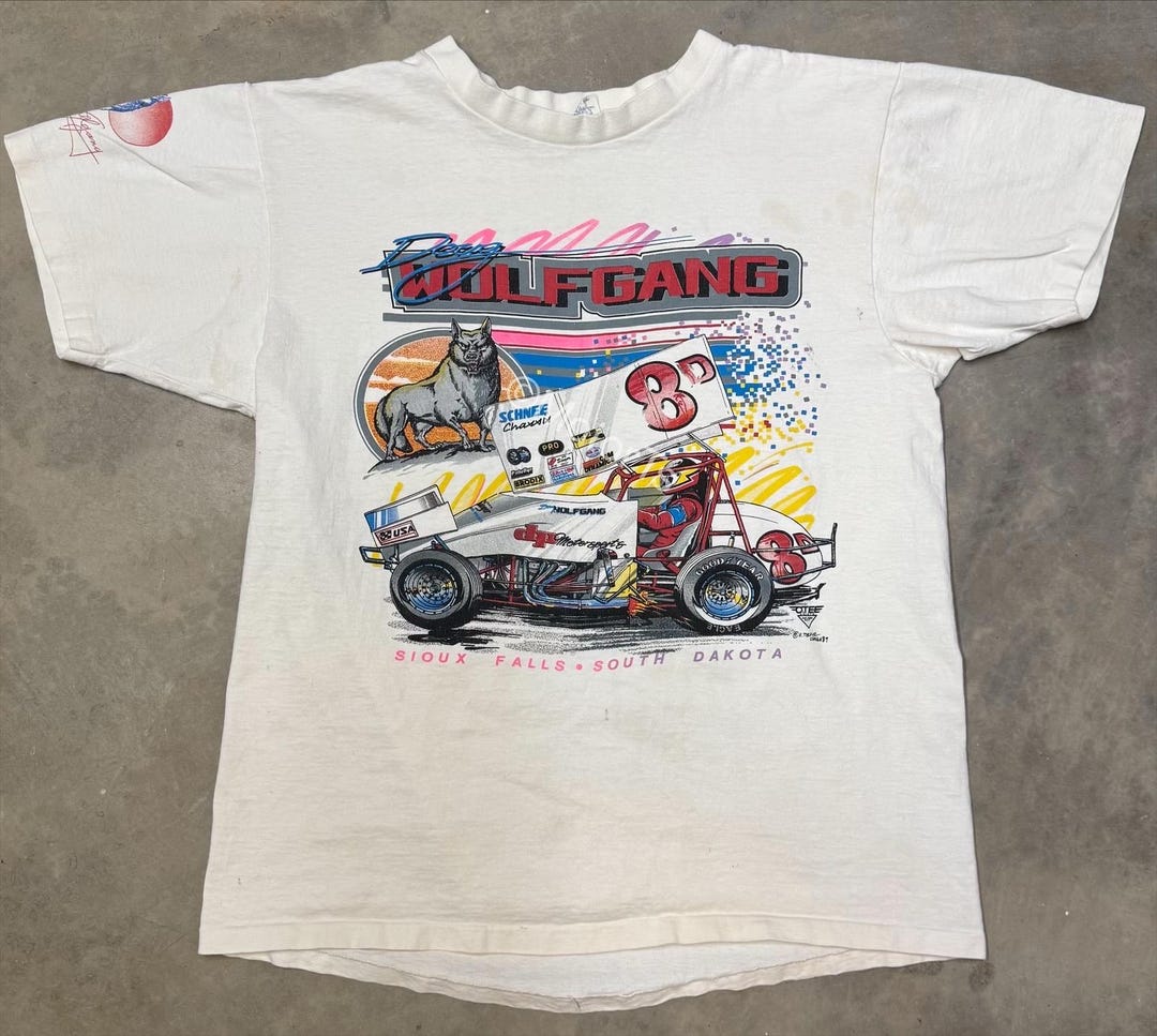 Rare! Vintage 1989 Doug Wolfgang “the Wolf” Sprint Car Tee Shirt ...