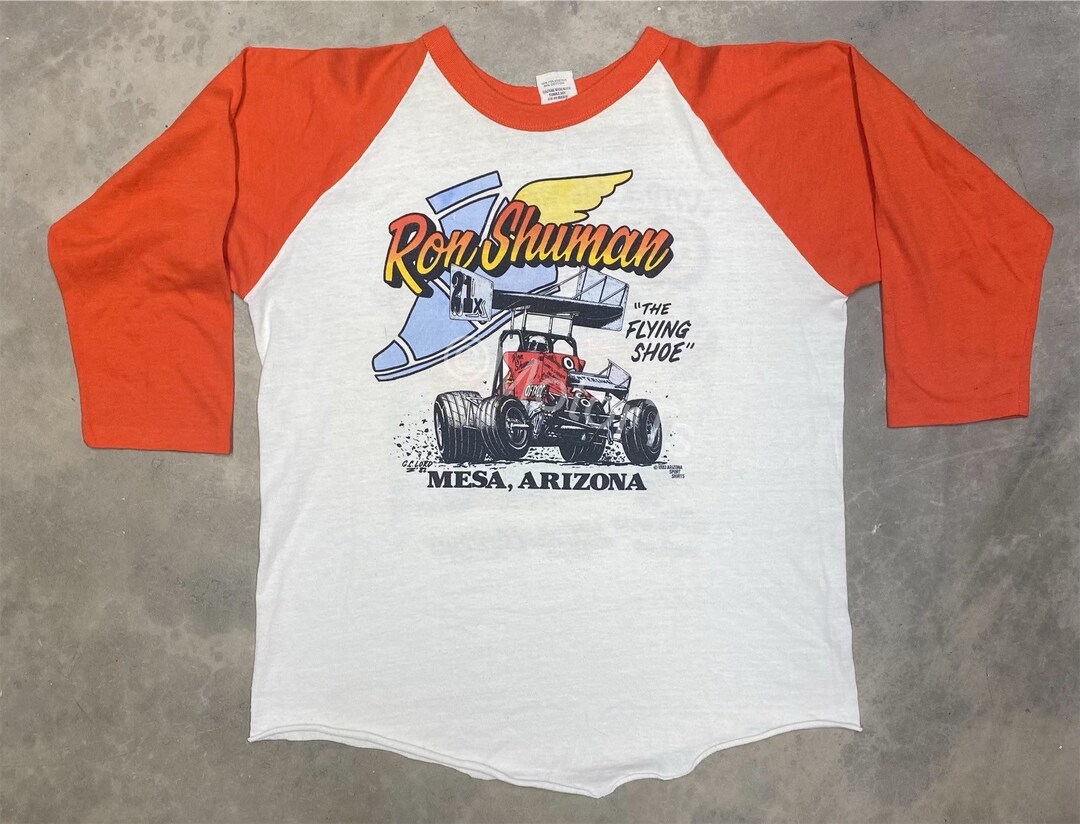 Vintage 1983 Ron Shuman OFIXCO Racing Sprint Car Raglan Medium - Etsy